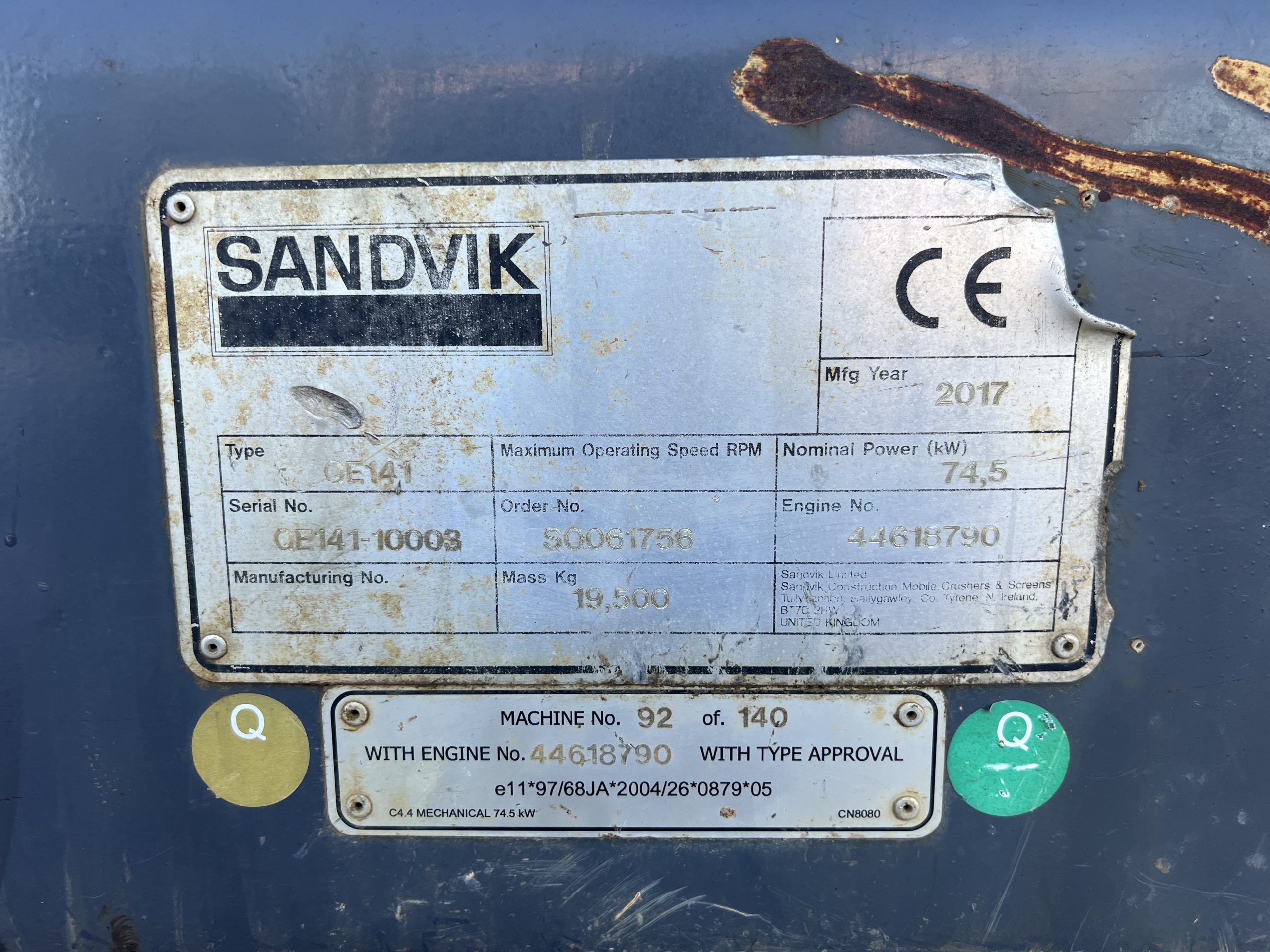 SANDVIK QE141 SCREENER - J Hawes LTD