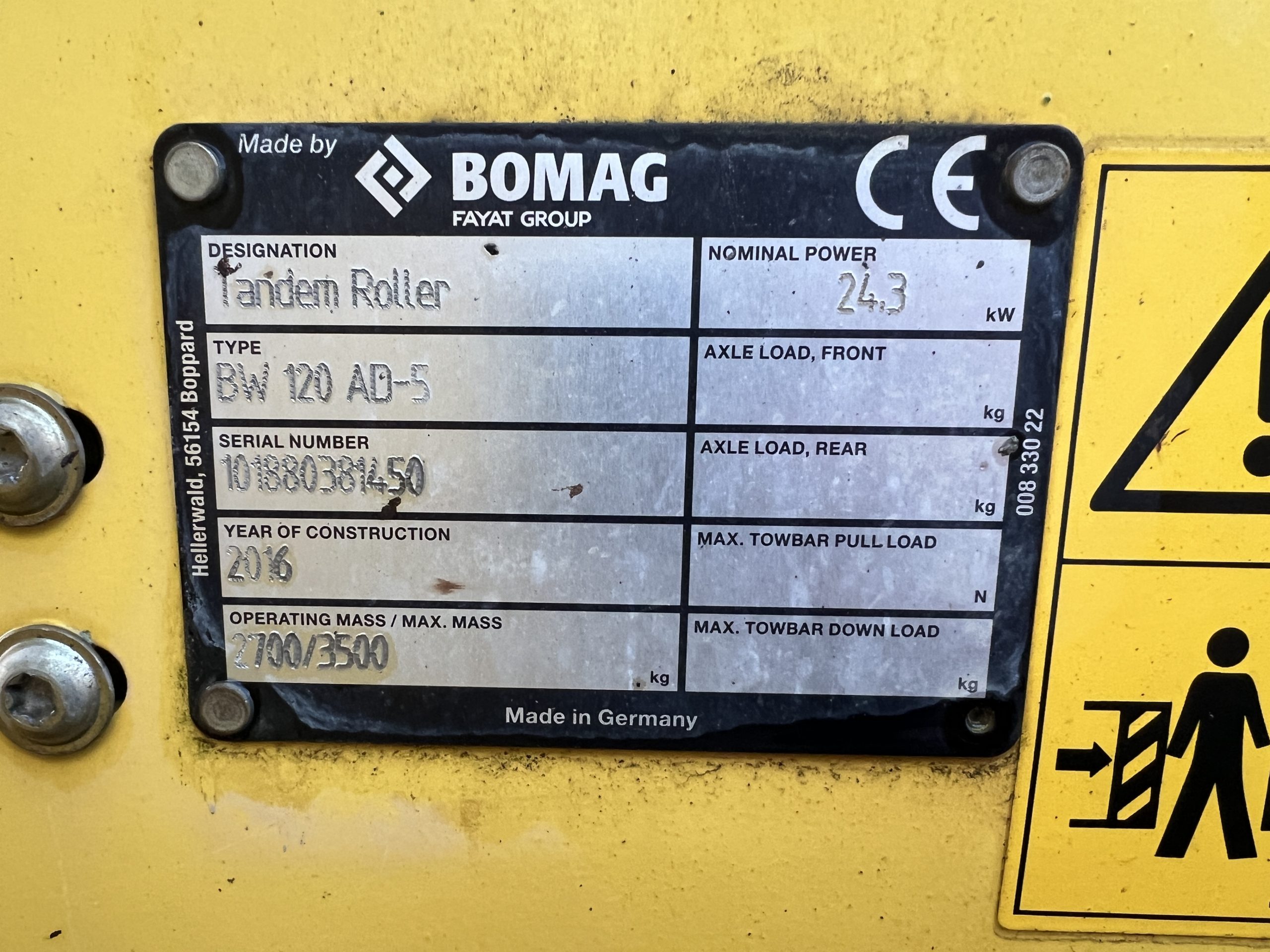 BOMAG BW120AD-5 ROLLER - J Hawes LTD